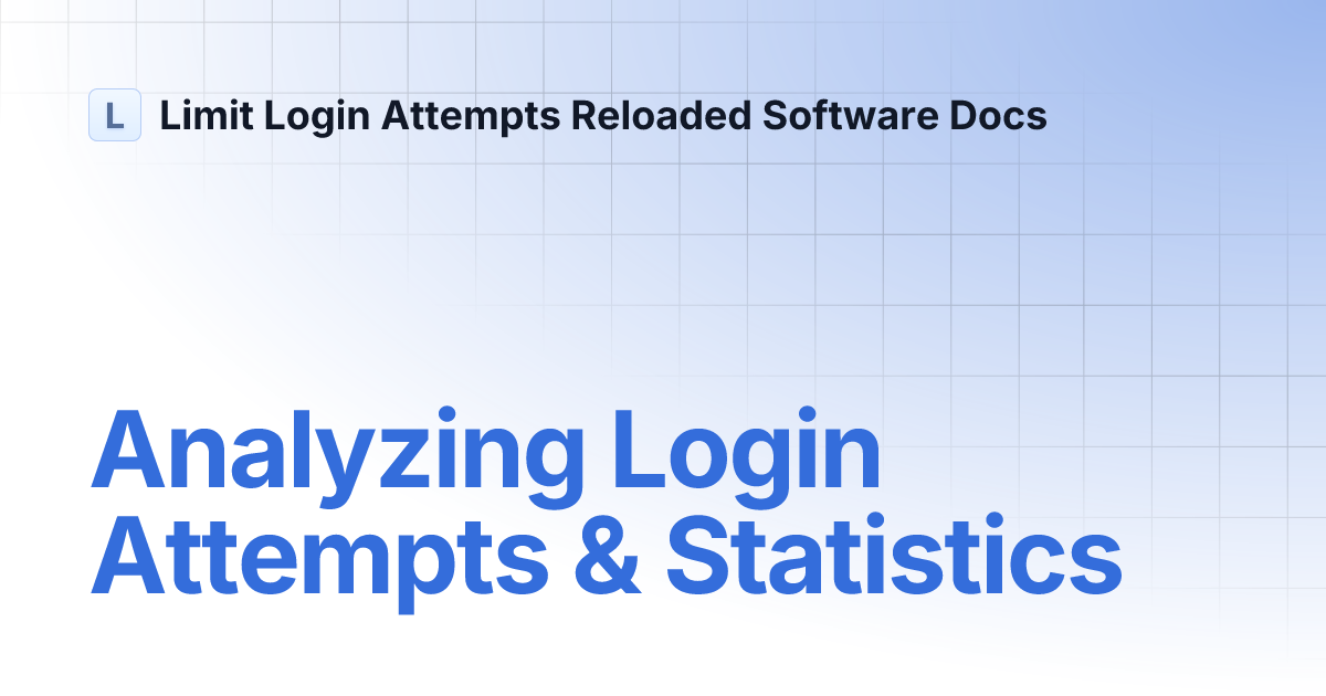 Analyzing Login Attempts & Statistics | Limit Login Attempts Reloaded ...
