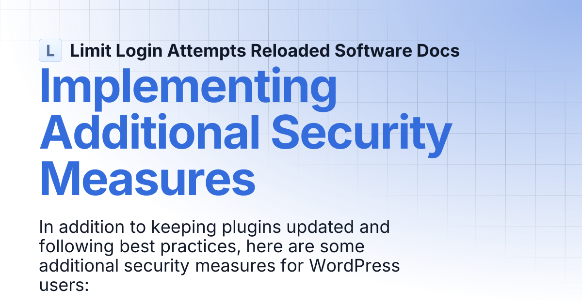 Implementing Additional Security Measures | Limit Login Attempts ...